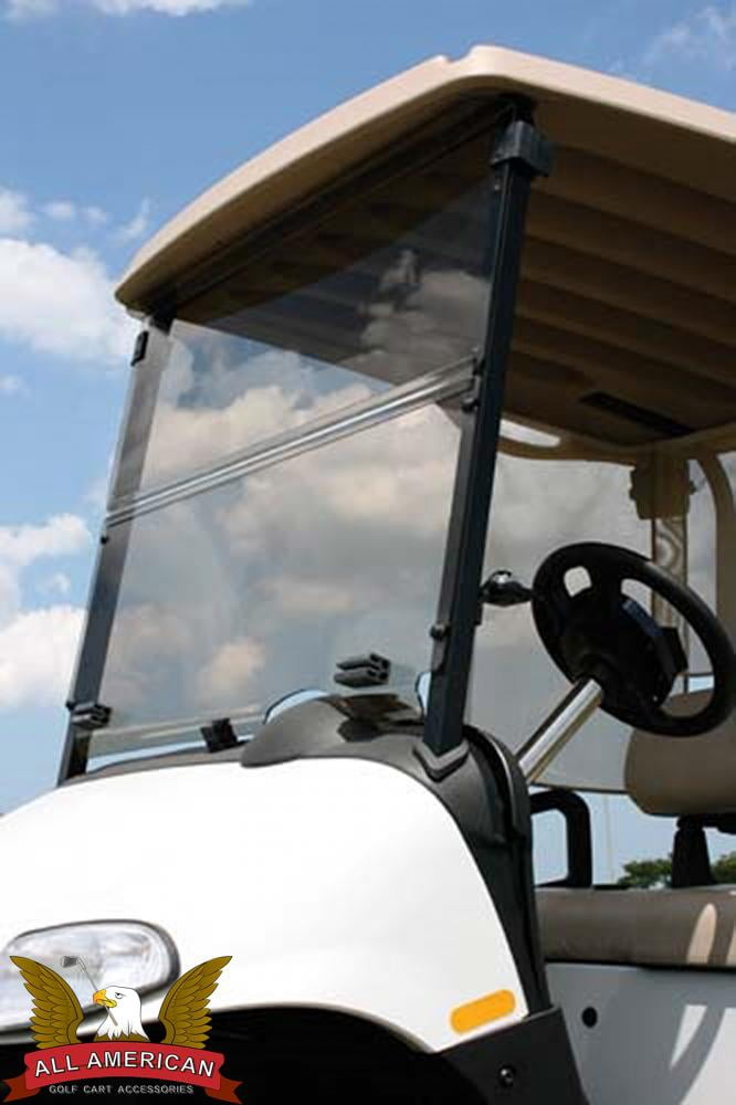 EZGO RXV Golf Cart ALL AMERICAN™ Folding Flip Windshield - Tinted/Clear ...