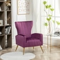 US Pride Furniture Kaleigh 27.56"W Velvet Sofa Chair with Metal Legs ...