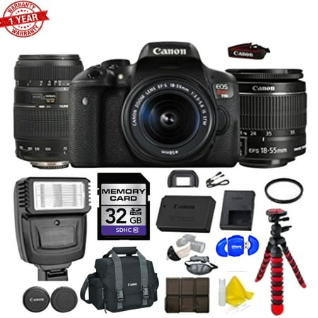 Canon EOS Rebel T6i/T7i 24.2 MP Digital SLR Camera with Canon EF-S 18-55mm IS II Lens Tamron AF ...