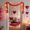 4M 20-Light Battery-Operated Led String Lights With Heart Ribbon, Red ...