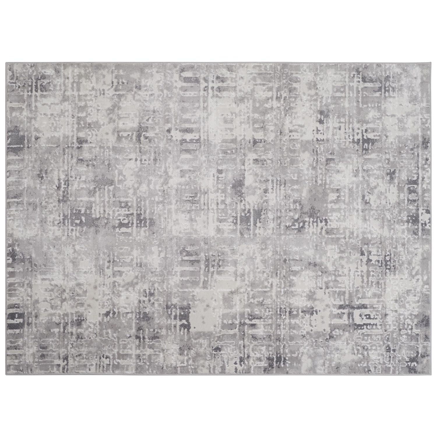 Click here for Hometrends Grey Crosshatched Synthetic Area Rug 5... prices
