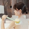 Loofah Back Scrubber Long Handle Shower Body Brush With Soft Mesh