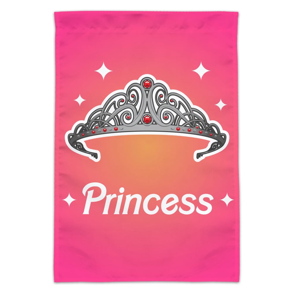 Princess Crown Tiara Pink Background Garden Yard Flag - Walmart.com