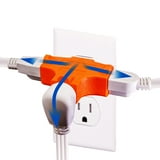 (3-Pack) Uninex T-shape Triple (3) Outlet Heavy Duty Grounded Wall Plug ...