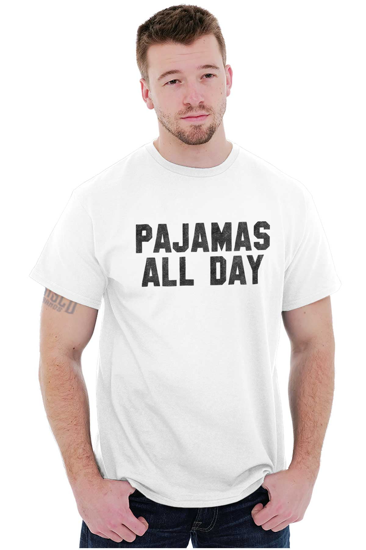 Pajamas All Day Slacker Lazy Men's Graphic T Shirt Tees Brisco Brands ...