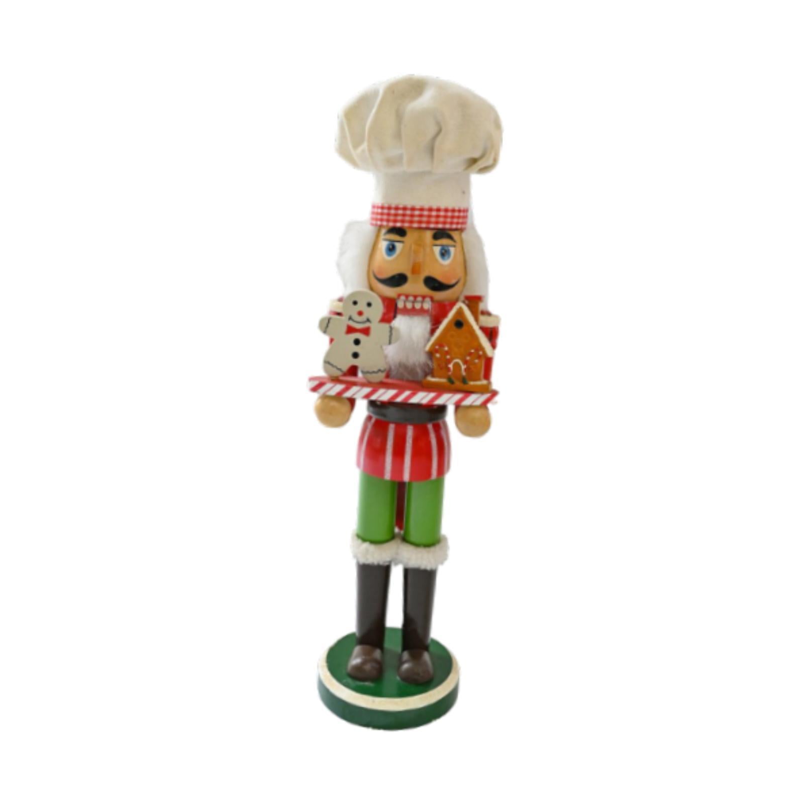 veasfak Christmas Nutcracker Christmas Decoration 38cm Wood Doll Nut ...