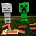 Nerf Minecraft Creeper & Skeleton Mob 2-Blaster pack, 8 N1 Darts ...