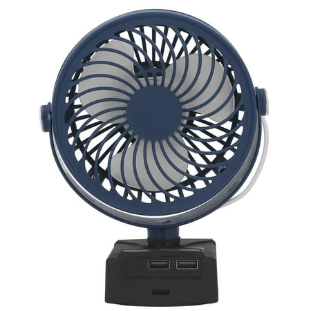 Lithium Battery Fan, Large Airflow 2 Speeds Cordless Fan 21V Batteries ...