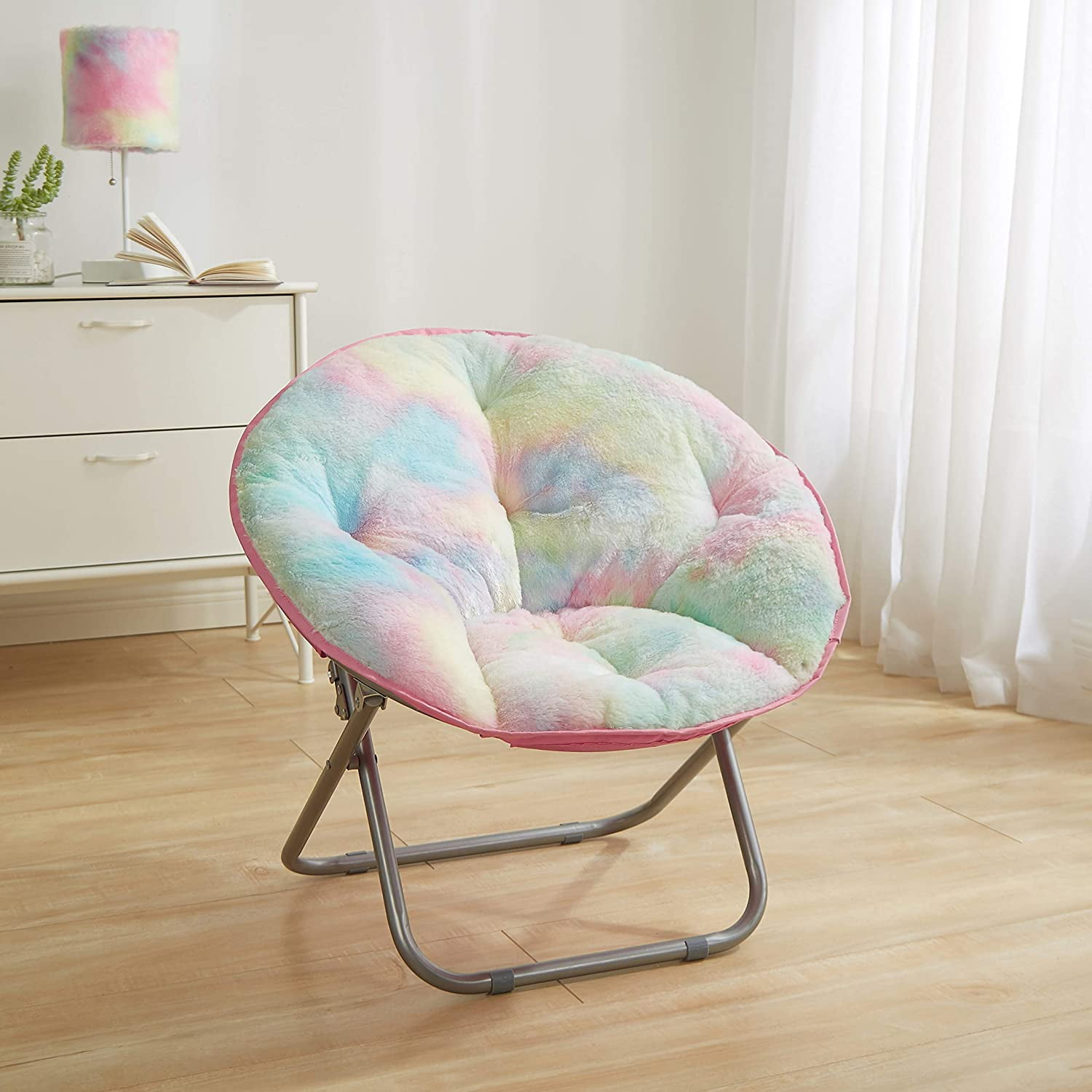Heritage Club 23" Kids Rainbow Plush Saucer Chair - Walmart.com