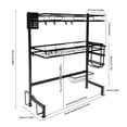 2 Tier Over Sink Dish Drying Rack Carbon Steel Kitchen Counter ...