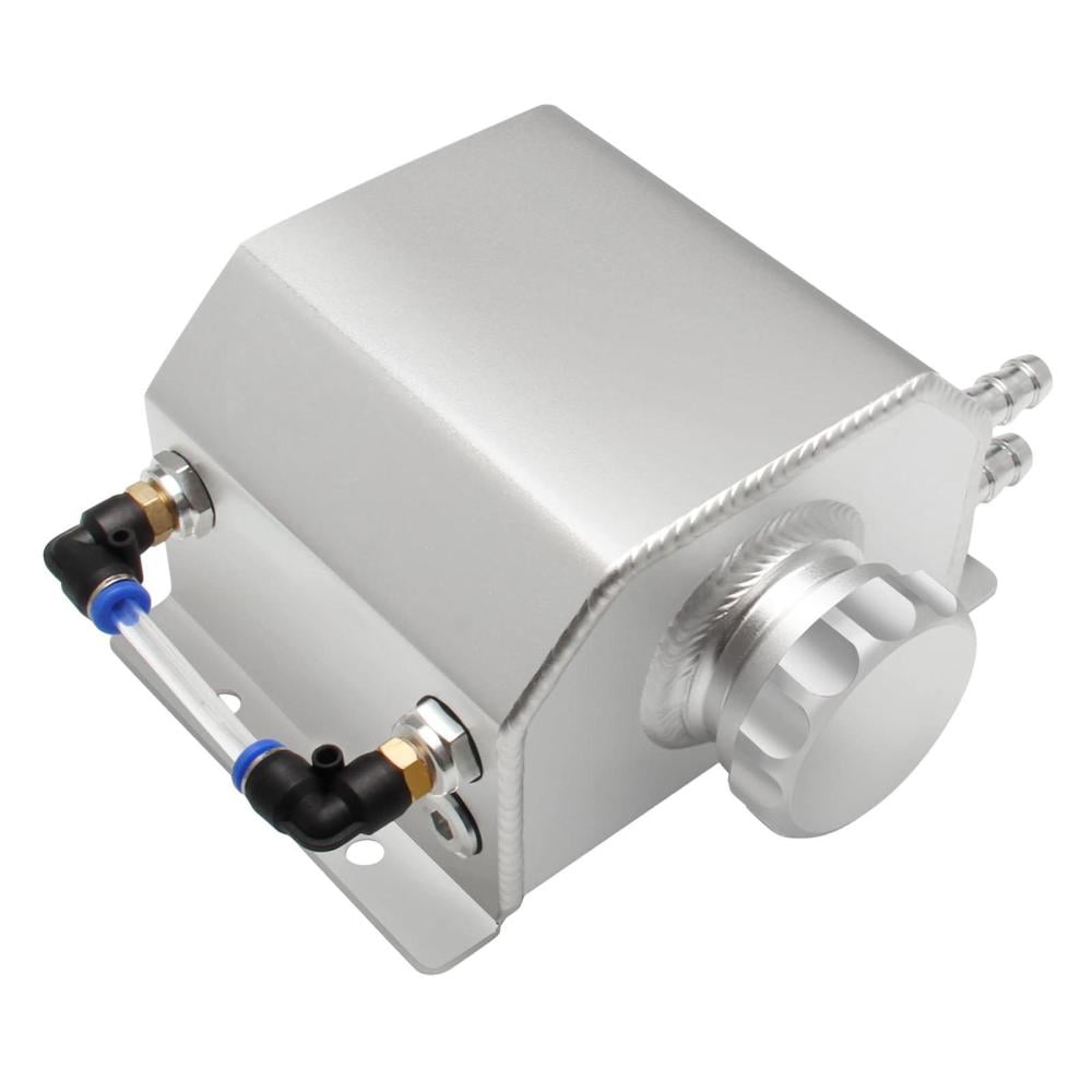 Coolant Overflow Tank|Universal Aluminum Polished Coolant Radiator Tank ...