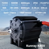 Kunray KR5V V2 Electric Brushless DC Motor 72V 5000W Peak 10KW Electric ...