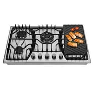 Magic Chef MCSCTG24S 24" Stainless Steel Gas Cooktop With 4 Burners ...