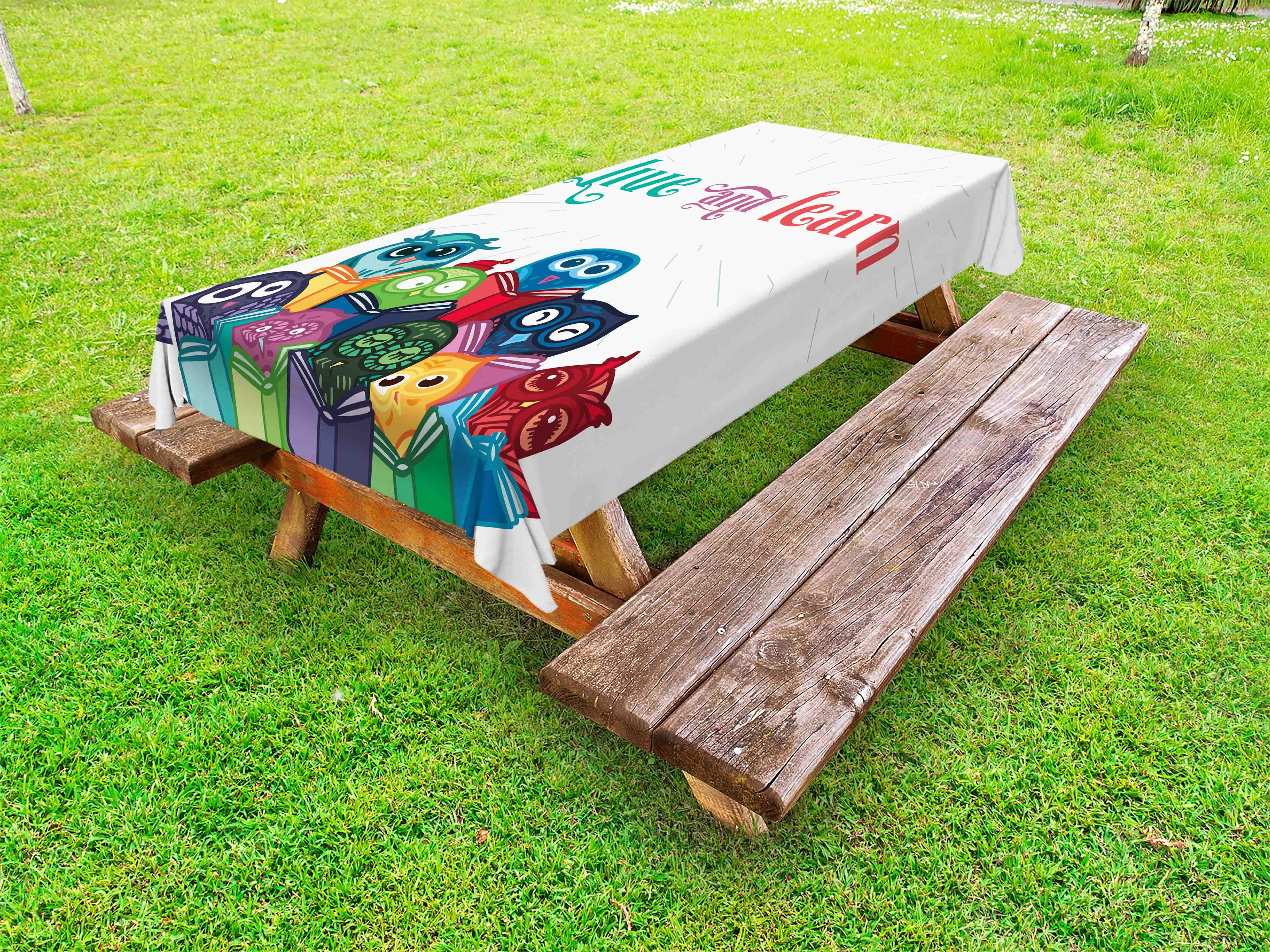 Cartoon Outdoor Tablecloth, Kids Nursery Room Design with Toy Like ...