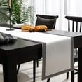 Black Geometric Table Runner 108 Inches Long - Modern Abstract Art Key ...