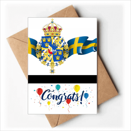 Sweden National Emblem Country Symbol Wedding Cards Congratulations ...