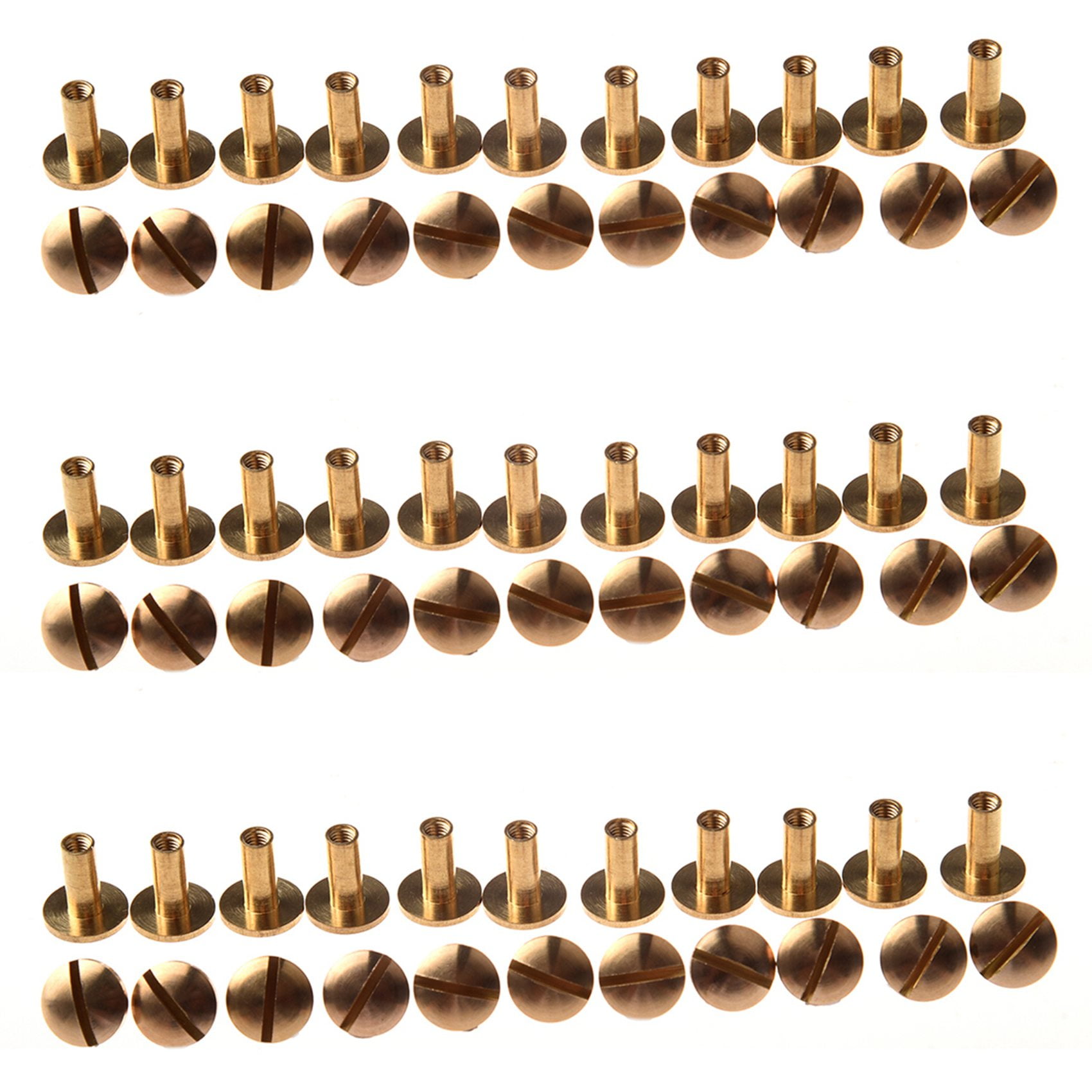 Click here for Unbranded 20x Arc Solid Brass Button Stud Screw Na... prices