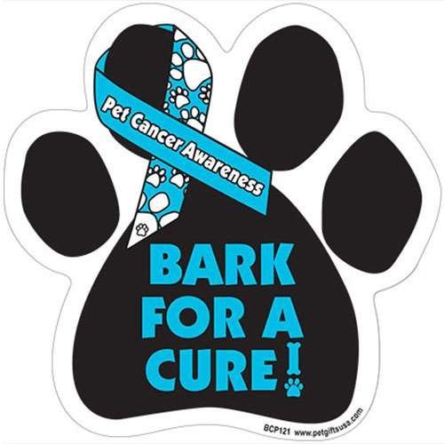 Bark For A Cure - Breast Cancer Paw Support Ribbon Car Truck & Mailbox ...