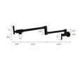 Brass Black KITCHEN FAUCETS Folding Pot Filler 2 Handles Wall Mounted ...