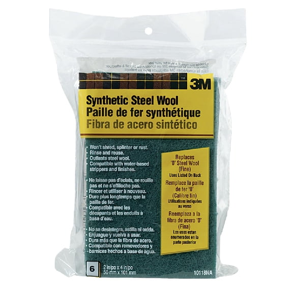 3M 10118 Synthetic Steel Wool Pad, Fine - Walmart.com
