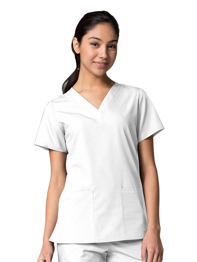 Red Panda Women's V-Neck Two Pocket Solid Scrub Top - Walmart.com