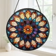 Autumn Forest Stained Glass Suncatcher – Fall Landscape Window Art ...