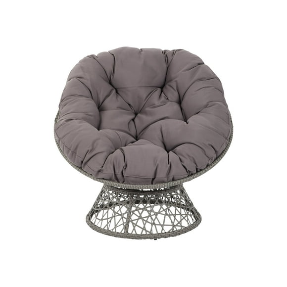 OSP Designs Papasan - Chair - swivel - polyester, metal frame - gray