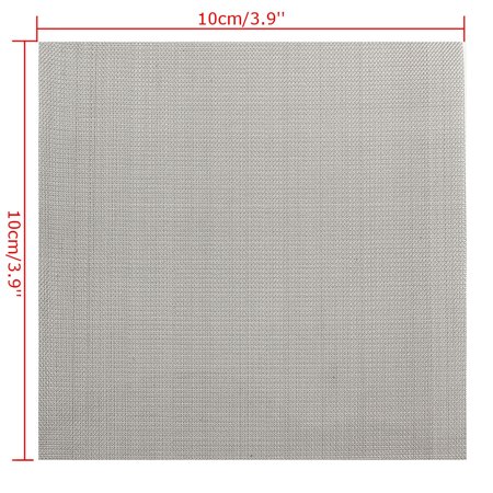 (3 Pack) 4" x 4" - 50 Micron True Fine Stainless Steel Mesh Screen ...