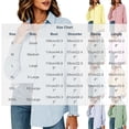 ATOYSOY Womens Striped Point Collar Oversized Button Up Blouse Long ...