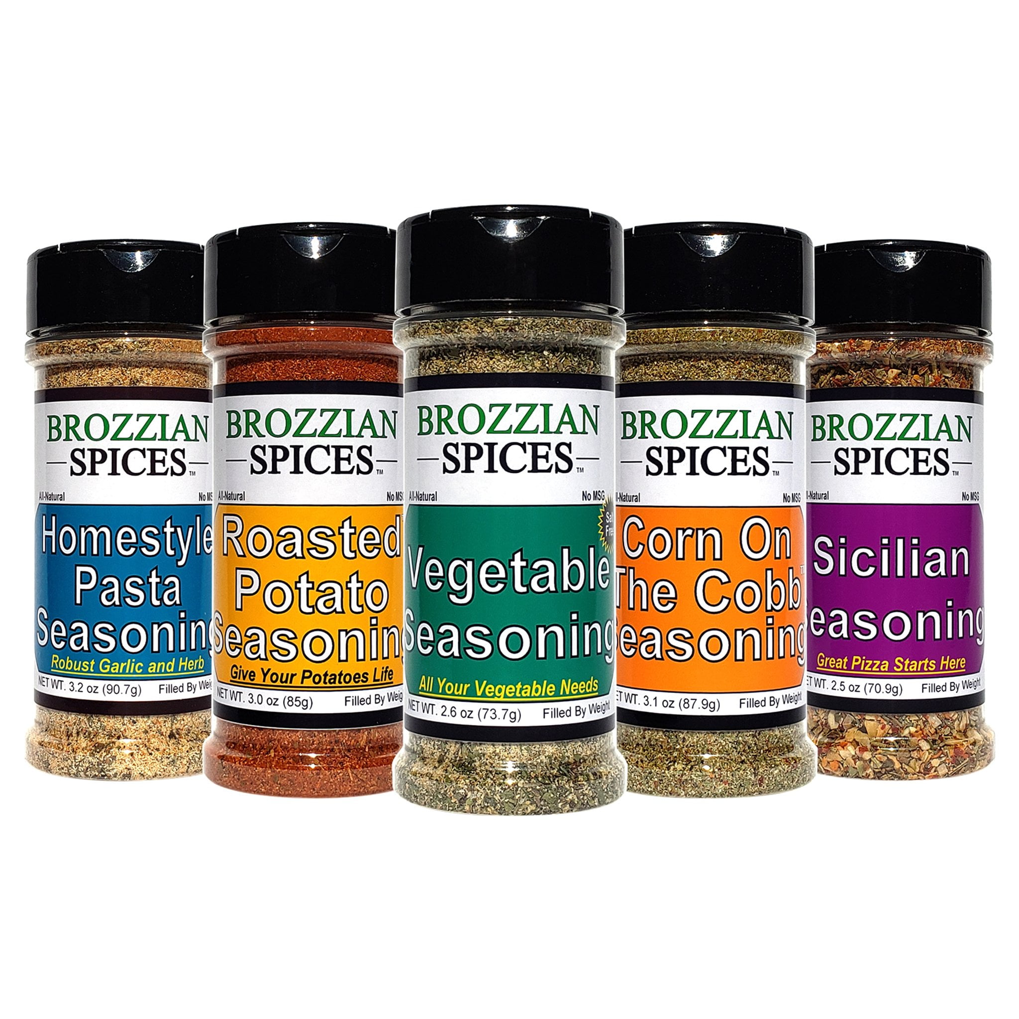 Brozzian Spices - Gourmet Seasoning Variety 5 Pack - Vegetable Slayer ...