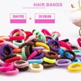 350 PCS Multicolor Cotton Hair Ties – Small Hair Elastics, No Crease ...