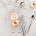 150-Piece Clear Plastic Tableware Set with Silver Trim – Dinner and ...