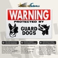 Metal Warning Protected By Guard Dog Home Security Wall Sign Beware ...