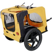 vidaXL Large Pet Pull Behind Foldable Dog Bike Trailer, Bicycle Carrier ...