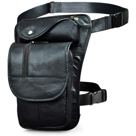 Leg Bag Leg Pouch Motorcycle Leg Bag Genuine Leather Waist Bag3112 ...