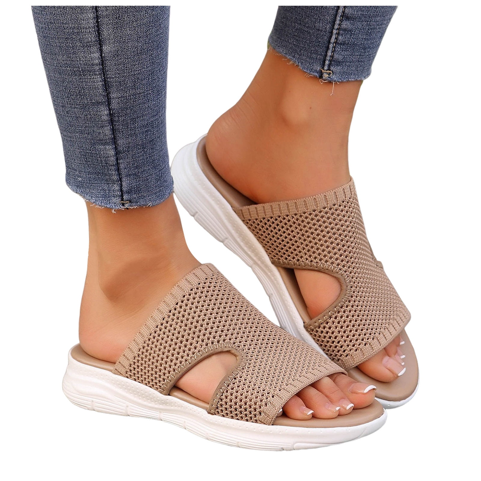 Orthopedic Slides Sandals for Women Plantar Fasciitis Breathable Mesh ...