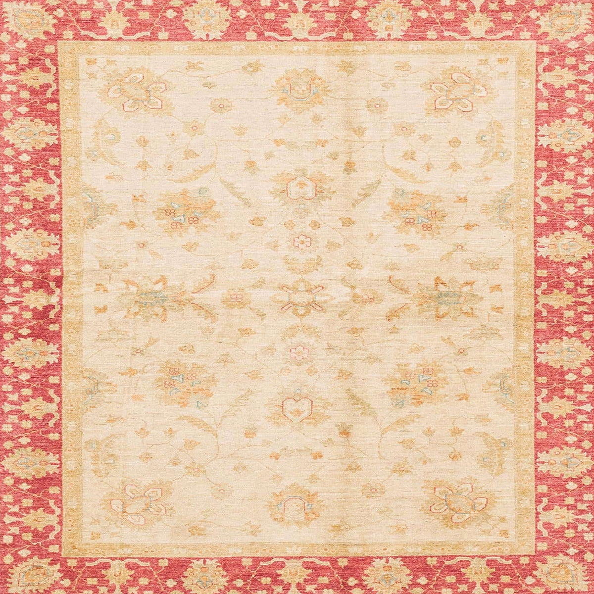 Ahgly Company Indoor Square Abstract Khaki Gold Abstract Area Rugs, 7 ...