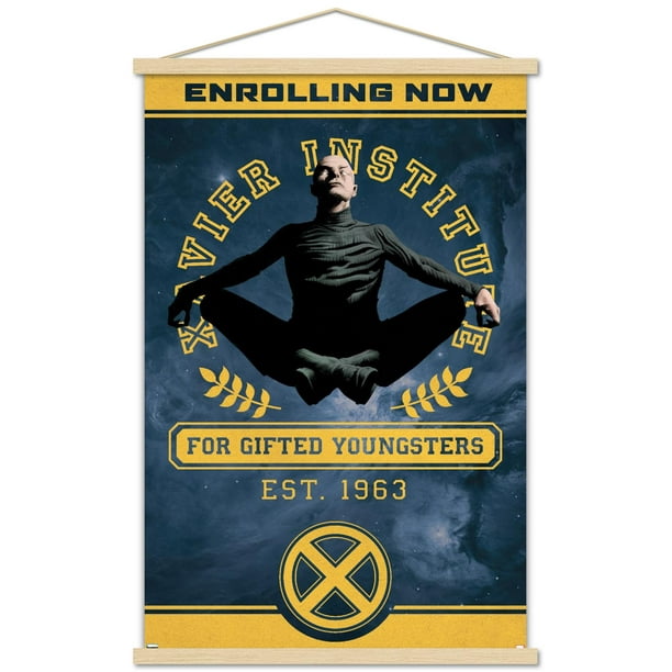 Marvel Comics - The X-Men - XaVier Institute Wall Poster with Wooden ...