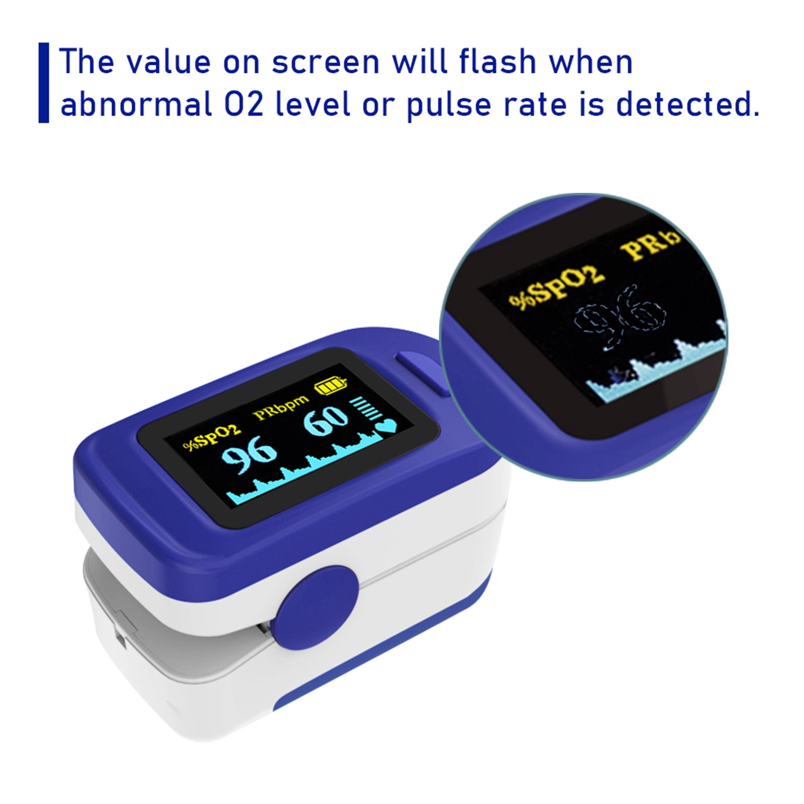 Wellue Pulse Oximeter for Home Wellness Use,Fingertip Oxygen Saturation ...