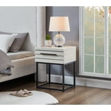 Roundhill Furniture Celestial Contemporary Storage End table, White ...