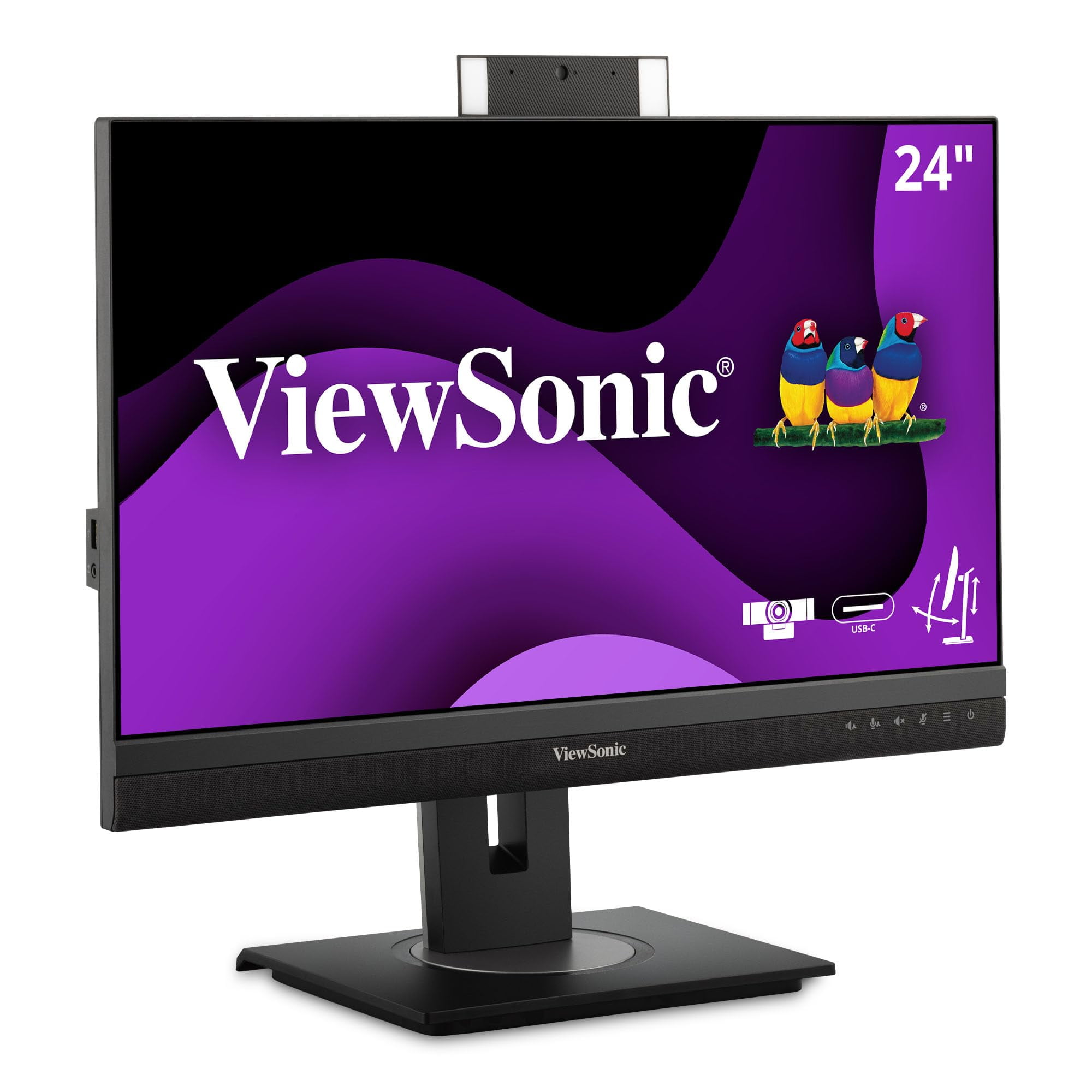 ViewSonic VG2456V Monitor de videoconferencia 1080p de 24 pulgadas con ...