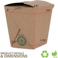 Takeout Food Containers 8 Oz Microwaveable Kraft Brown Paper Mini ...