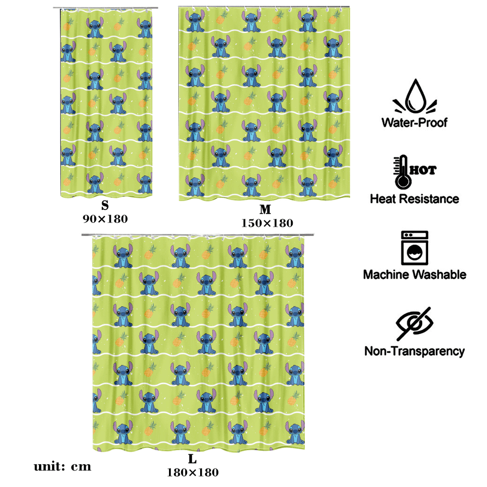 Stitch Shower Curtain Pretty Portable Interesting Shower Curtain Liner ...