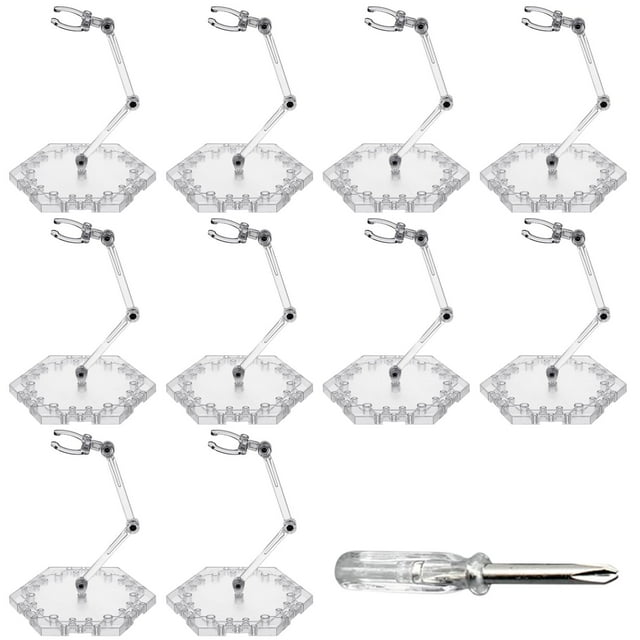 Action Figure Stand, 10 Pcs Clear PVC Plastic Doll Model Stand with ...