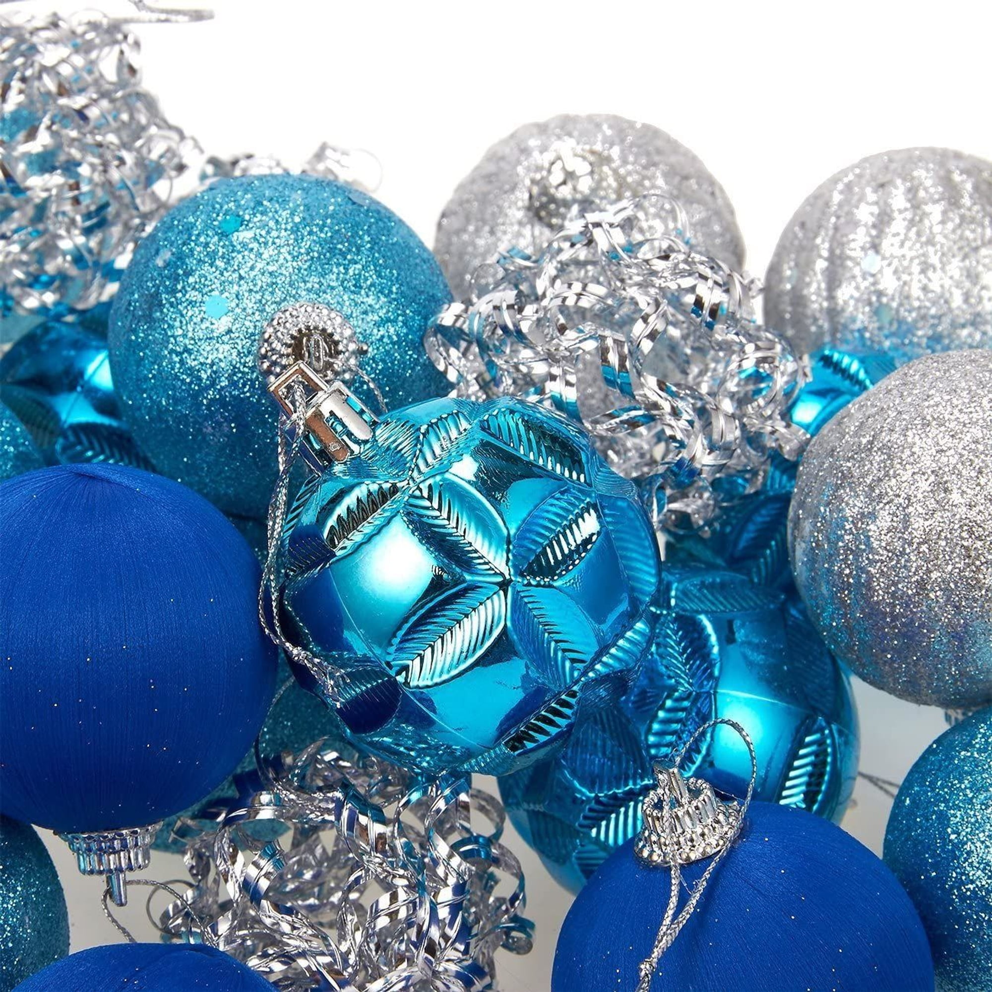 Blue And Silver Christmas Ornaments