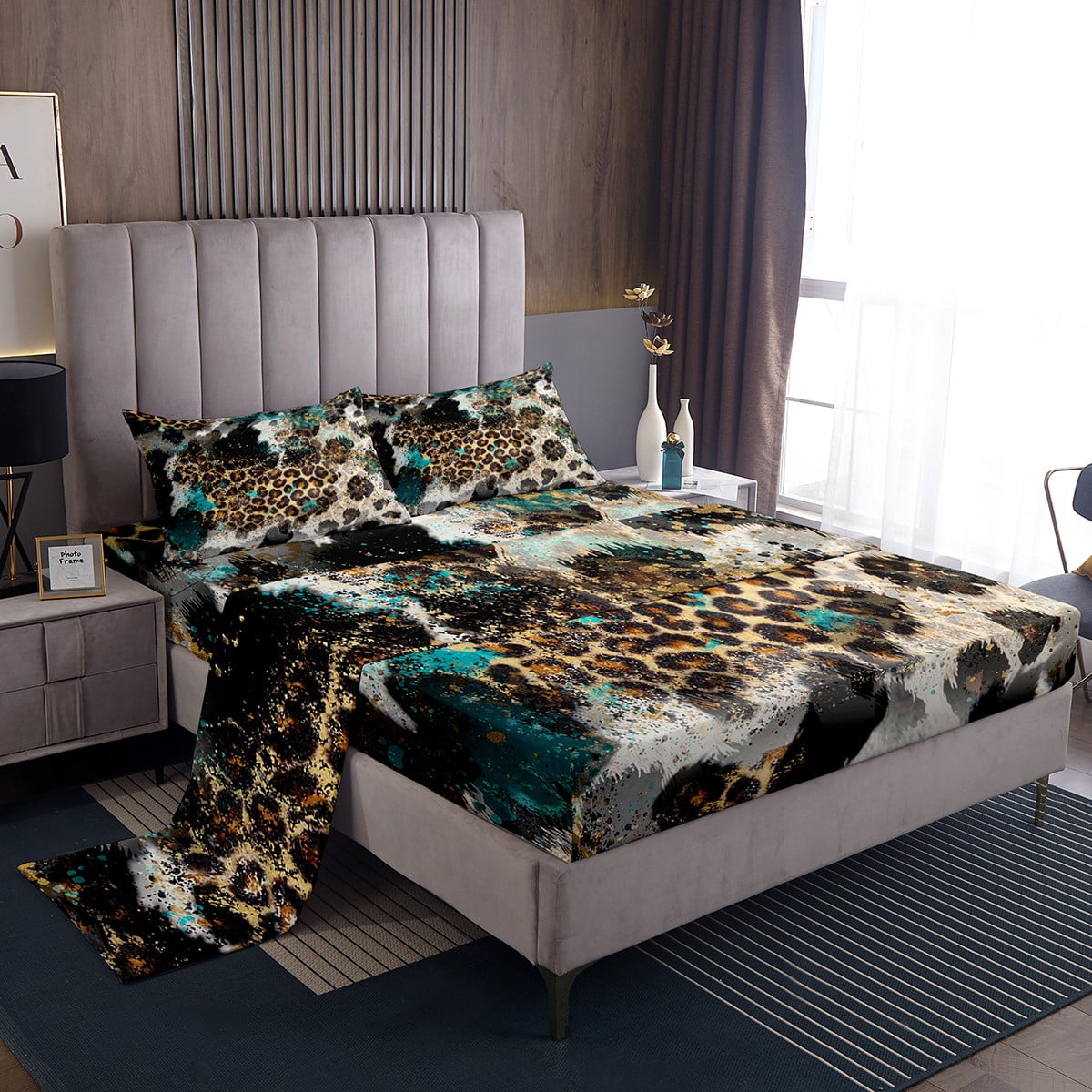 Click here for Erosebridal Leopard Print Sheet Set Queen  Cheetah... prices