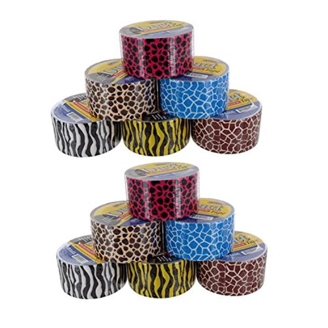 Bazic BAZ908-12rolls Safari-Animal Print Duct Tape 1. 88 inch x 5 Yard ...