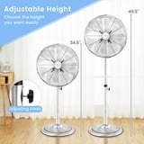 Costway 16" Standing Pedestal Fan with 3 Speed Settings Carrying Handle ...