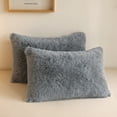 Xege 2 Piece Fluffy Faux Fur Duvet Cover Set Twin Luxury Ultra Soft