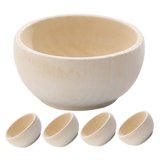 Khaki Mini Wooden Bowls for DIY Crafts and Eating Unfinished Wood Kids ...